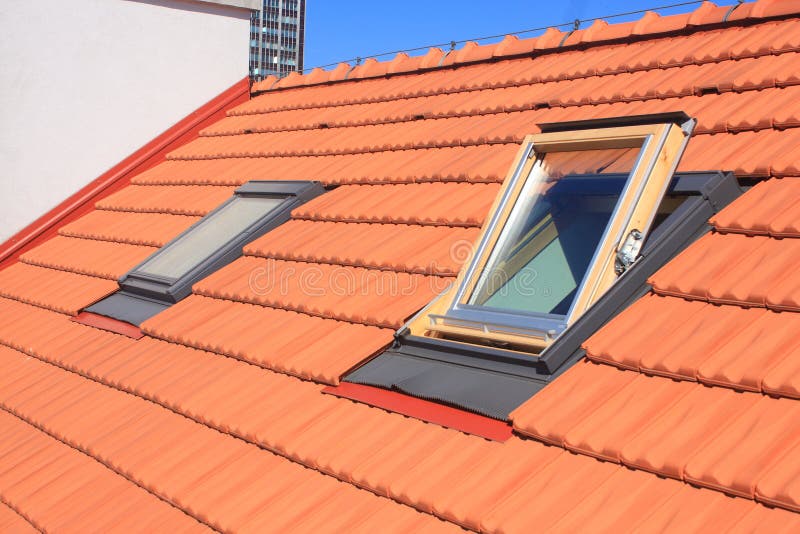 Roof windows stock photo. Image of horizontal, construction - 15789044