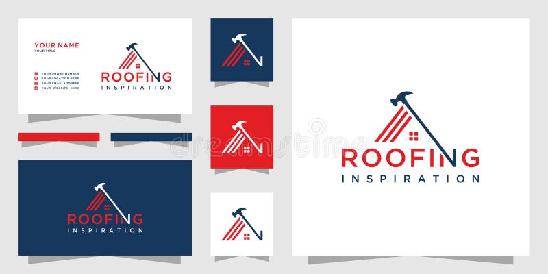 Roofing home logo design stock vector. Illustration of poster - 226591904