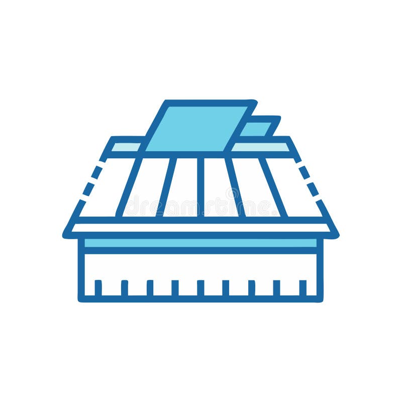Roofing Icons for Construction and Design Stock Image - Illustration of ...
