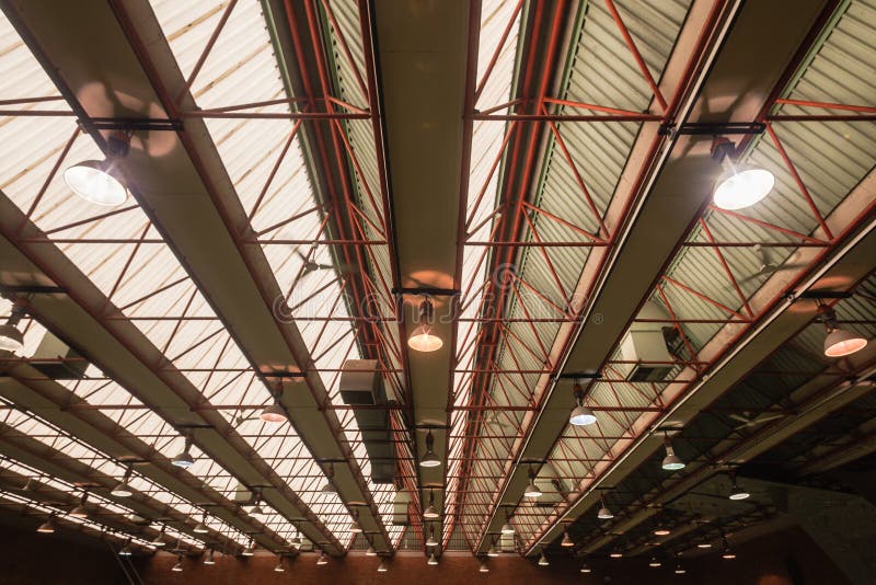 Roofing Lights Structure stock image. Image of upward - 28859749