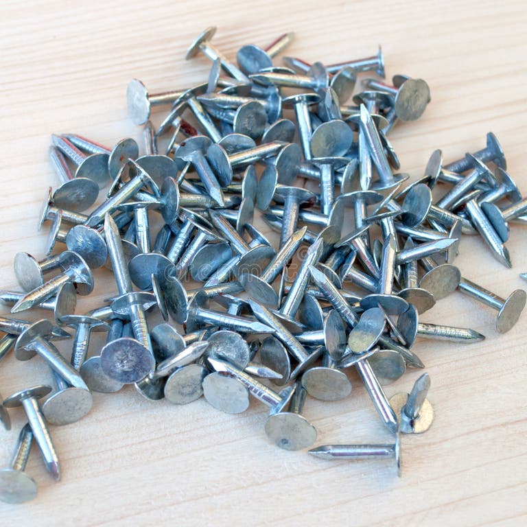 Roofing Nails in a Close-up Stock Photo - Image of nails, iron: 381356504