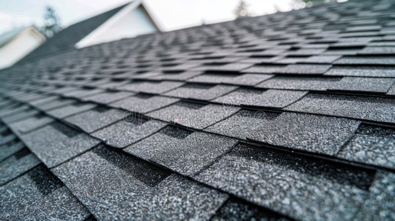 Roofing Systems Utilize Asphalt Stock Illustration - Illustration of ...