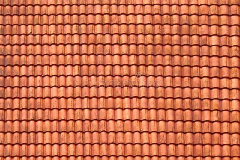 Roofing Texture. Orange Corrugated Tile Element of Roof. Seamless ...