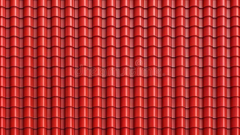 Roofing Texture Red Corrugated Tile Element of Roof Seamless Pattern AI ...