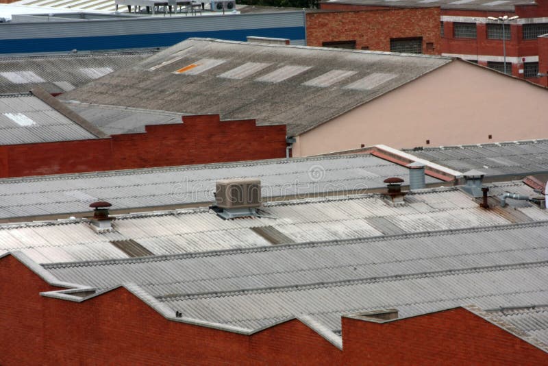 View on a factory roof stock image. Image of detail, lightning - 23206677