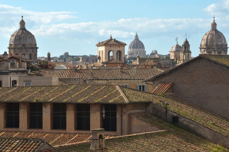 The Roofs and Domes of Rome Stock Photo - Image of historic, tourism ...