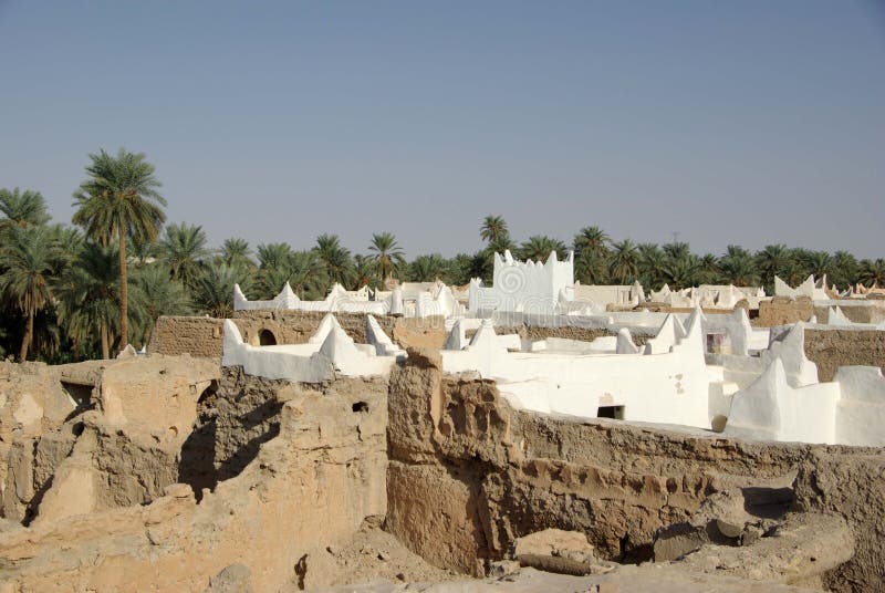 Roofs in Ghadames, Libya stock image. Image of berber - 12344903
