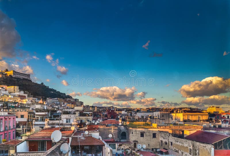 Roofs of Napoli stock image. Image of europe, view, landmark - 169273849