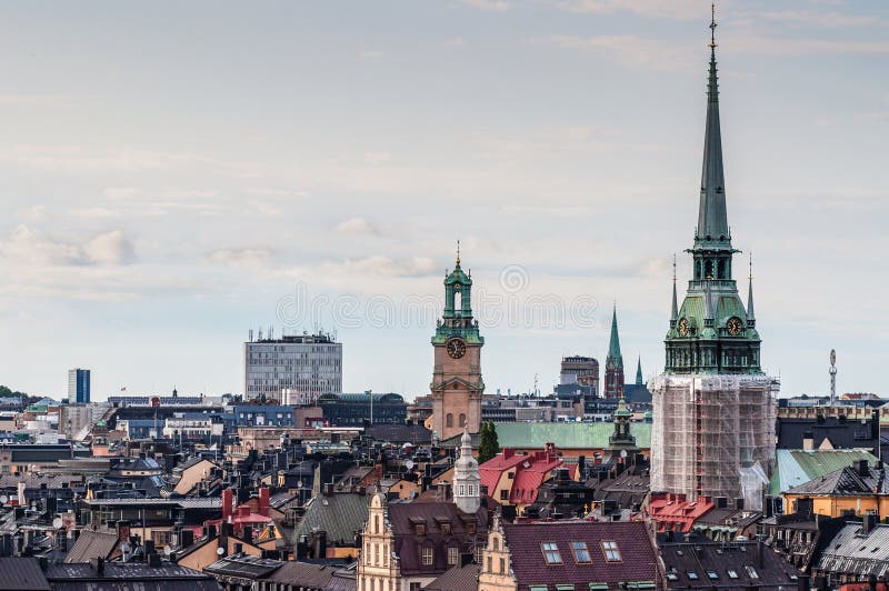 Roofs of Stockholm stock photo. Image of cities, roofs - 51918066