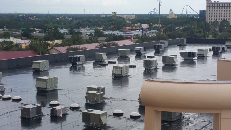 Rooftop Air Conditioning Units Stock Image - Image of industrial ...