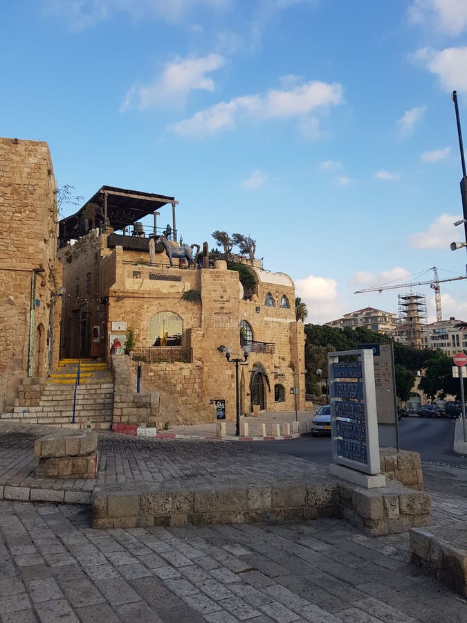 Rooftop Bar in an Ancient Building in Old Jaffa Editorial Photography ...