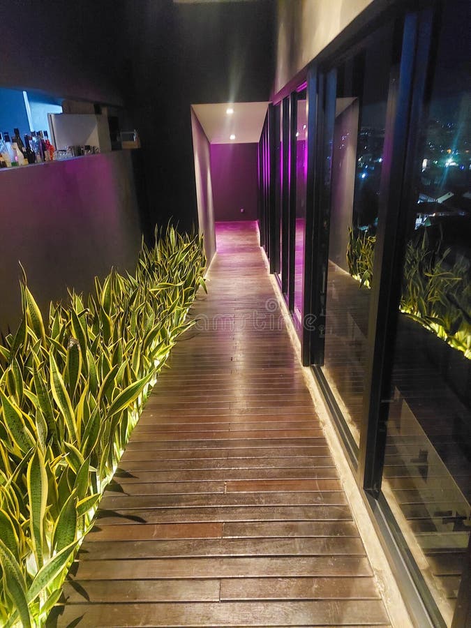 Rooftop Bar Caffe and Resto Decoration Stock Image - Image of floor ...