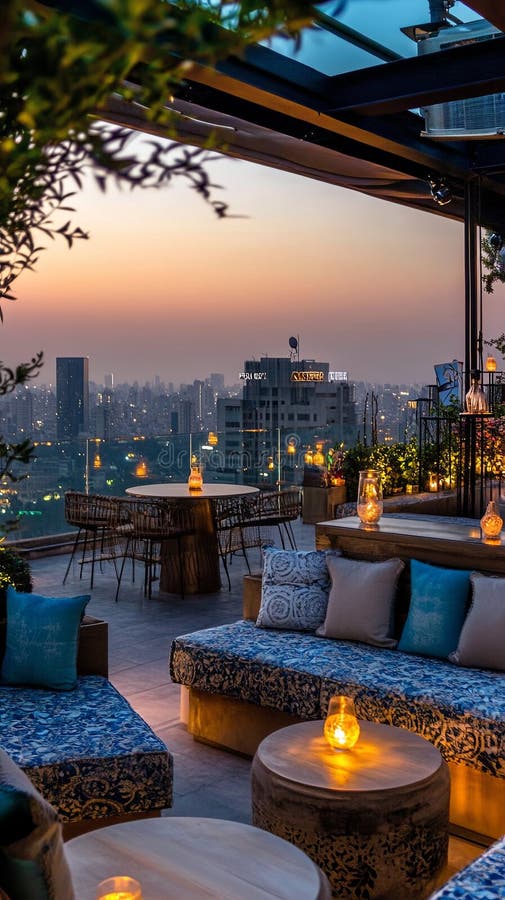 Rooftop Bar Cocktails Stunning Views Stock Photos - Free & Royalty-Free ...