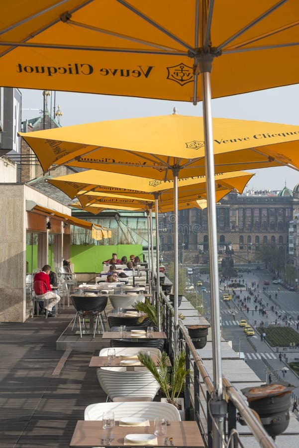 Rooftop Bar Restaurant Terrace Editorial Stock Image - Image of cover ...