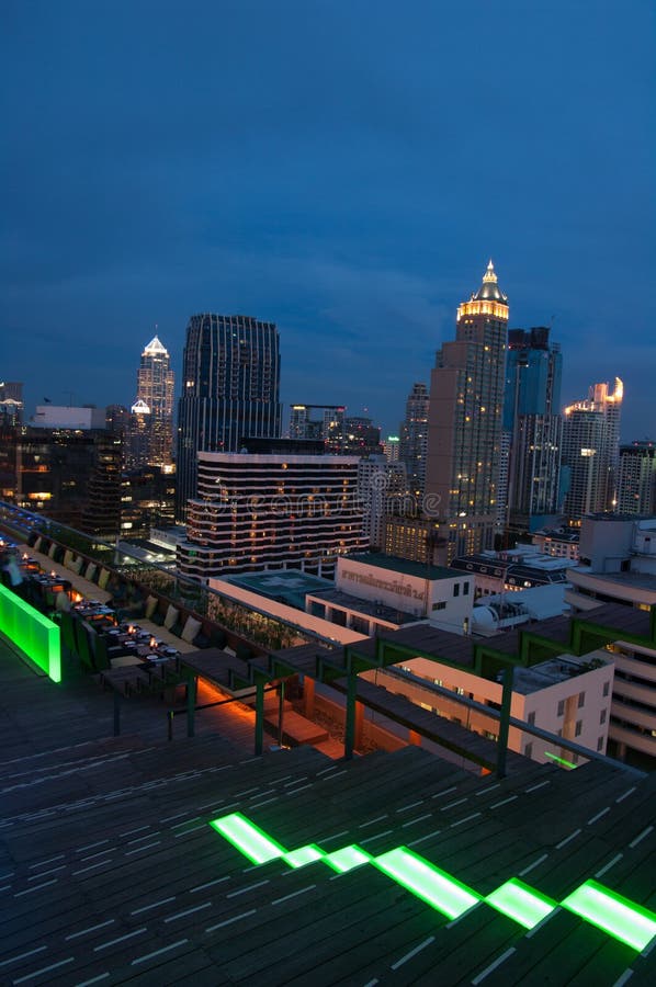 Rooftop Bars in Bangkok, Thailand Editorial Stock Image - Image of ...