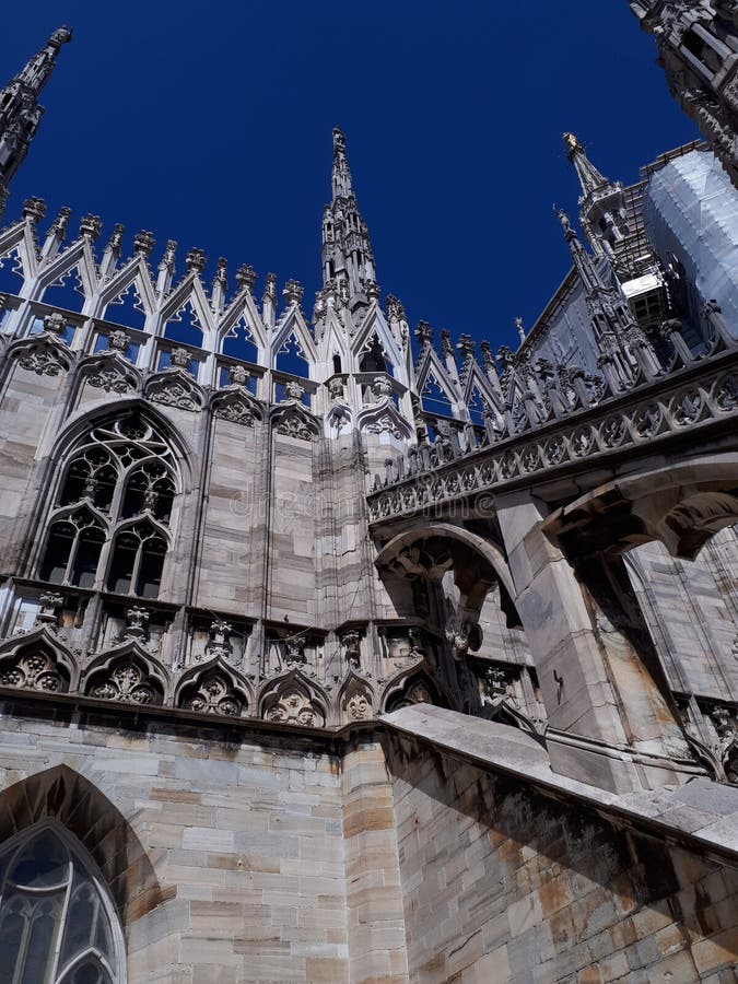 Rooftop of Milan Cathedral stock photo. Image of church - 179770160