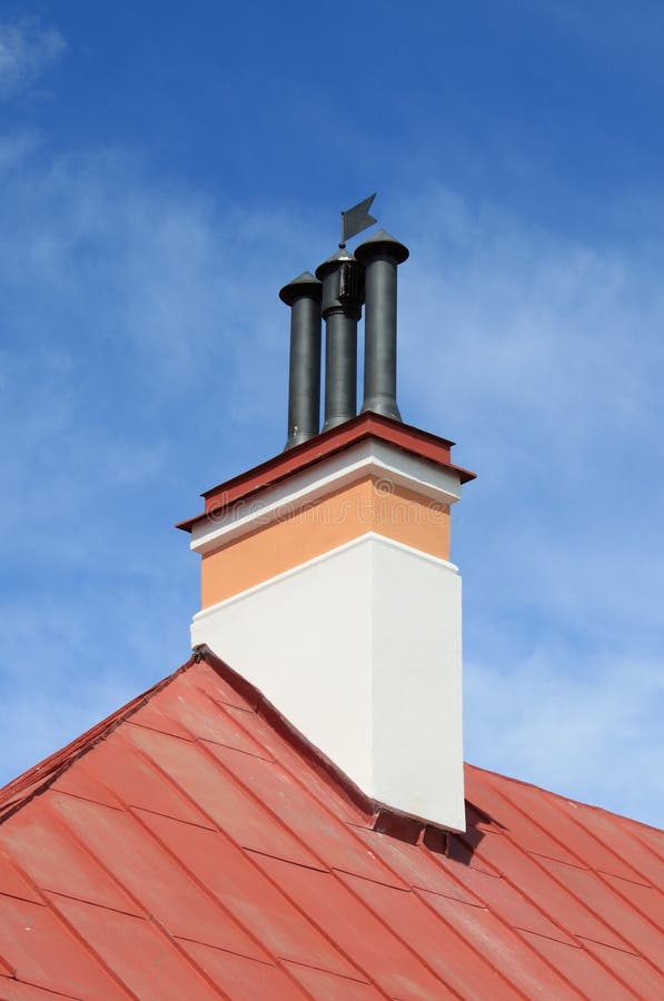 Rooftop chimney stock image. Image of stone, ancient - 276143513