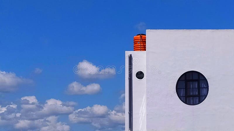 Rooftop Corner with a Beautiful Sky As a Background Stock Photo - Image ...