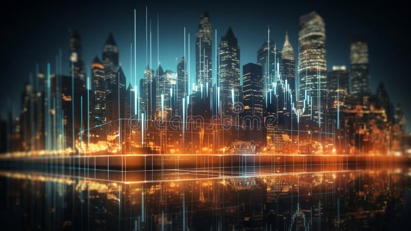 Rooftop and Cyber City Background Stock Photo - Image of cityscape ...