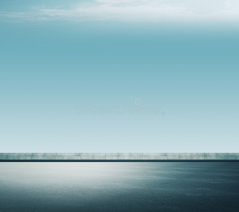 Rooftop with empty sky stock photo. Image of blank, architecture ...