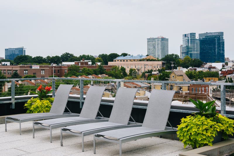 Rooftop in Federal Hill, Baltimore, Maryland Stock Photo - Image of ...
