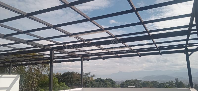 Rooftop Frame on the Top Floor of the Building Stock Photo - Image of ...