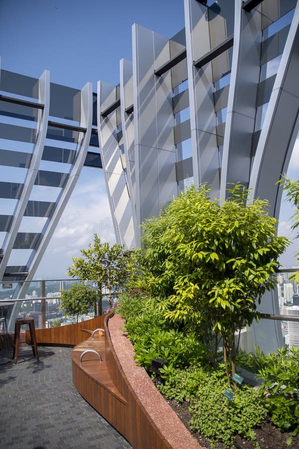 Rooftop Garden at CapitaSpring Building, Singapore Editorial Stock ...