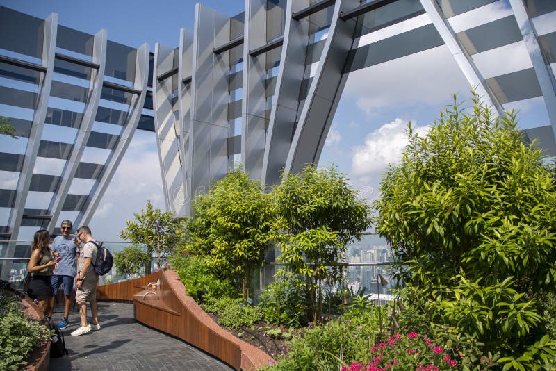 Rooftop Garden at CapitaSpring Building, Singapore Editorial Stock ...
