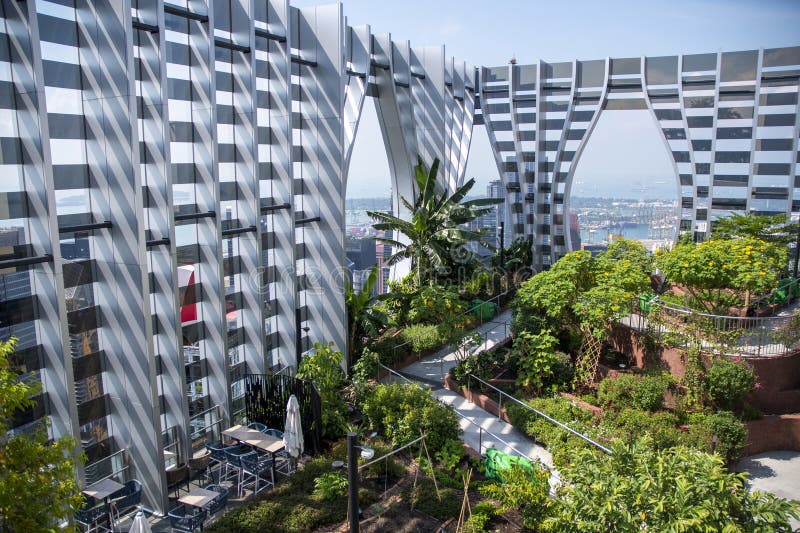 Rooftop Garden at CapitaSpring Building, Singapore Editorial Image ...
