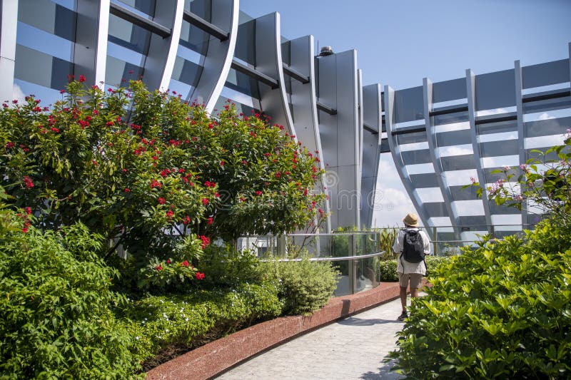 Rooftop Garden at CapitaSpring Building, Singapore Editorial Stock ...