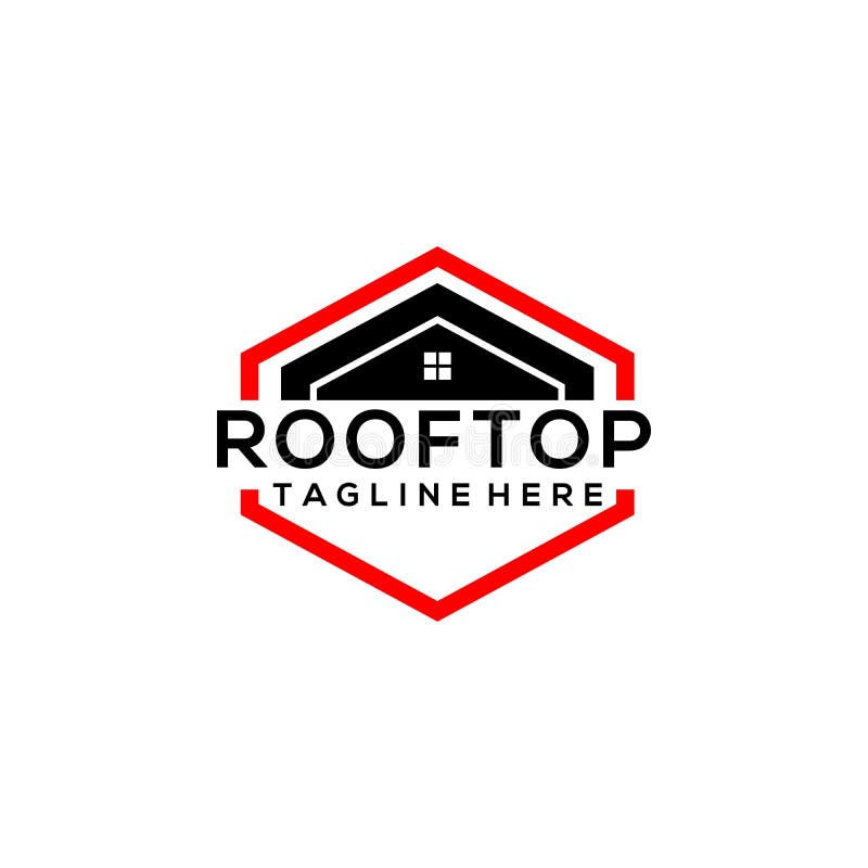 Rooftop Logo Concept Vector Isolated in White Background Stock Vector ...