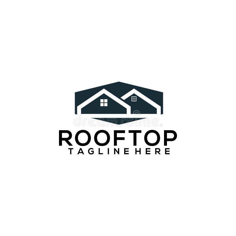 Rooftop Logo Concept Vector Isolated in White Background Stock Vector ...