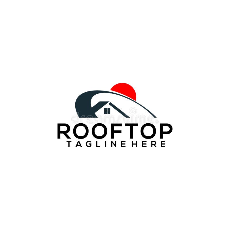Rooftop Logo Concept Vector Isolated in White Background Stock Vector ...