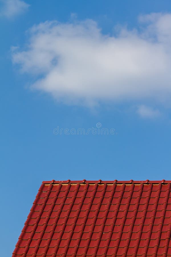 Rooftop with Modern Glazed Tiles Stock Image - Image of industry, blue ...