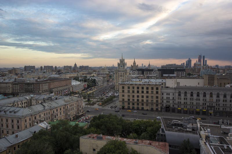 Rooftop in Moscow stock photo. Image of city, building - 78785418