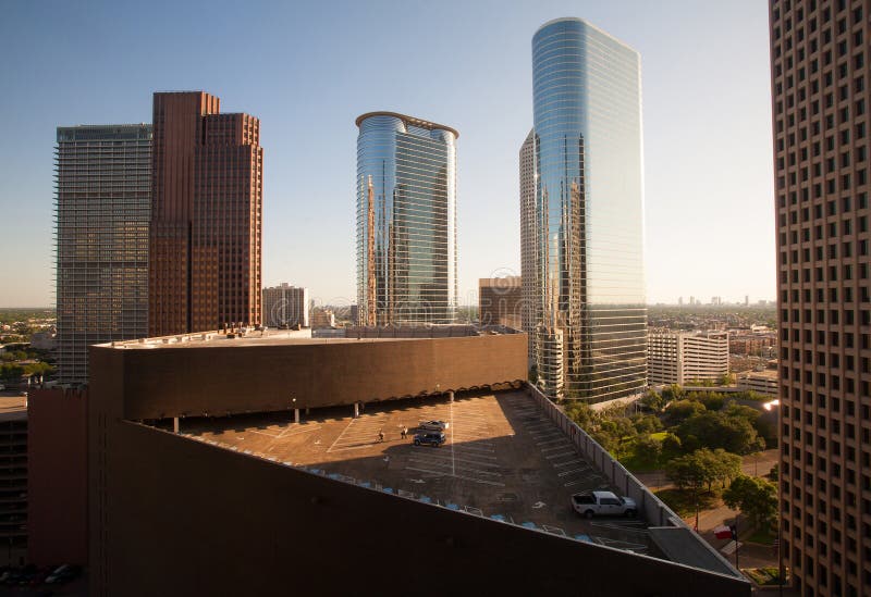 Rooftop parking stock photo. Image of glass, buildings - 30920450
