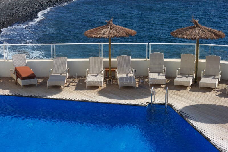 Rooftop Pool by Sea stock photo. Image of water, vacation - 17489212