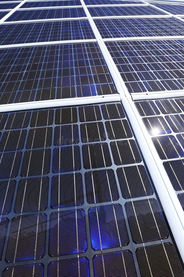 Solar electric cell array stock photo. Image of clean - 125274544