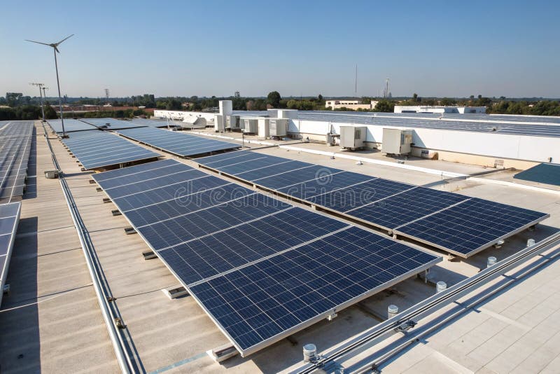 Rooftop Solar Panel Installation Stock Illustration - Illustration of ...