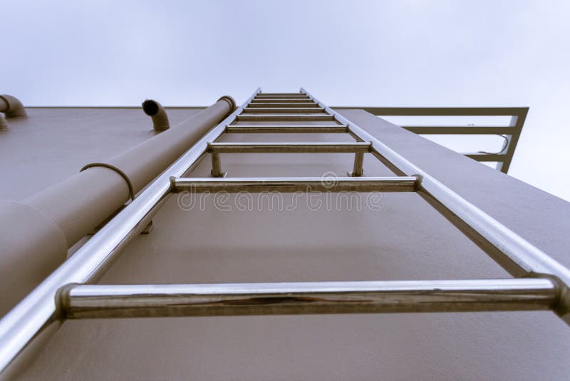 Rooftop stairs stock image. Image of climb, alluminium - 102671971