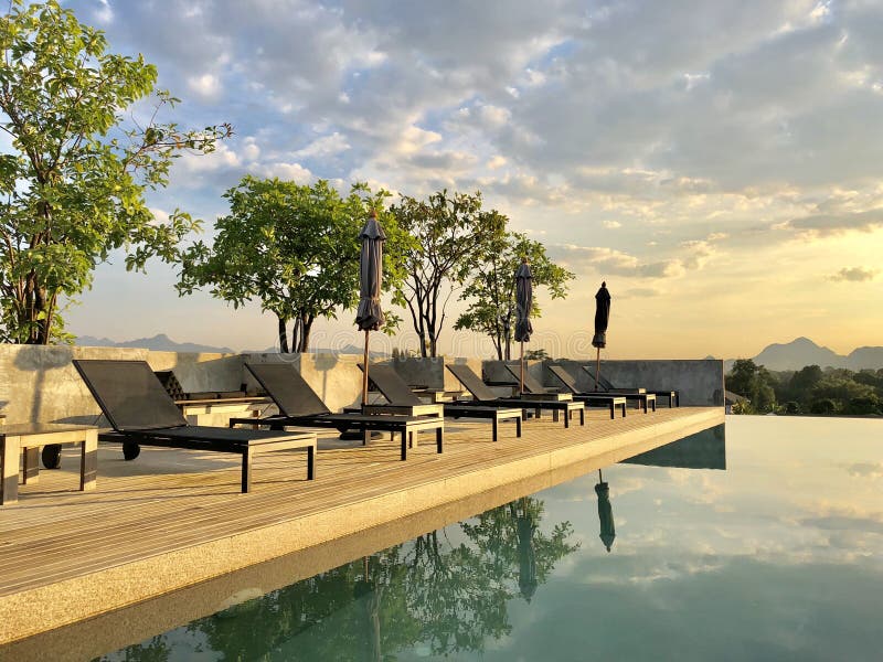 The Rooftop Swimming Pool of the Accommodation Stock Image - Image of ...