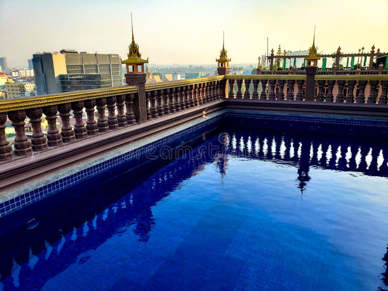 Rooftop Swimming Pool in Phnom Penh Cambodia Stock Photo - Image of ...