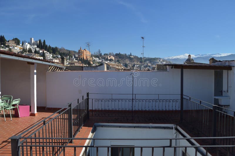 Rooftop Terrace of an Apartment in the City Center of Granada, Spain ...