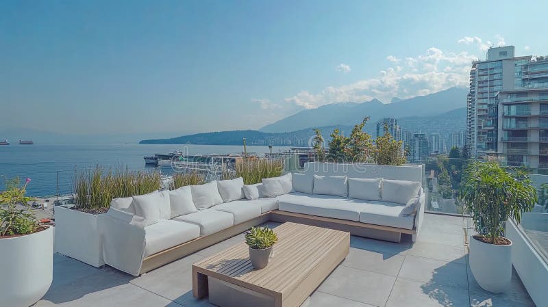 A Rooftop Terrace in a Premium Residential Complex with Stunning Views ...