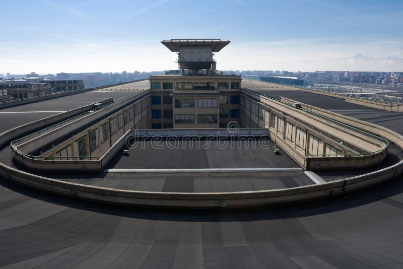 Old Fiat Factory in Turin Italy, Built in the 1920s. on the Roof the ...