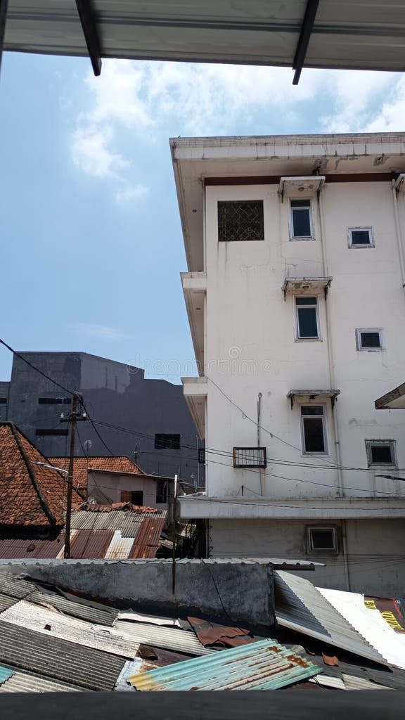Rooftop View on a Hot Sunny Day Stock Image - Image of rooftop, view ...
