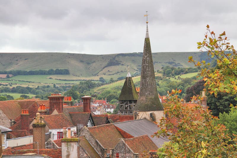 Rooftop View of Lewes, England Stock Image - Image of england, sussex ...