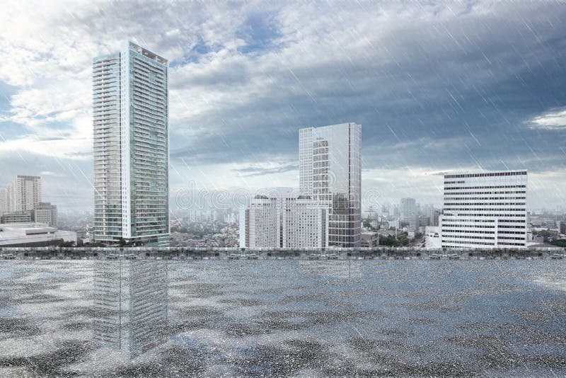 Rooftop View with Modern Cityscapes Stock Photo - Image of travel ...