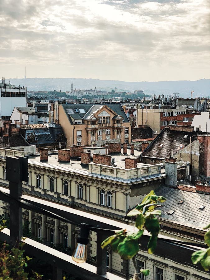 Rooftop view stock image. Image of city, budapest, rooftop - 116974819