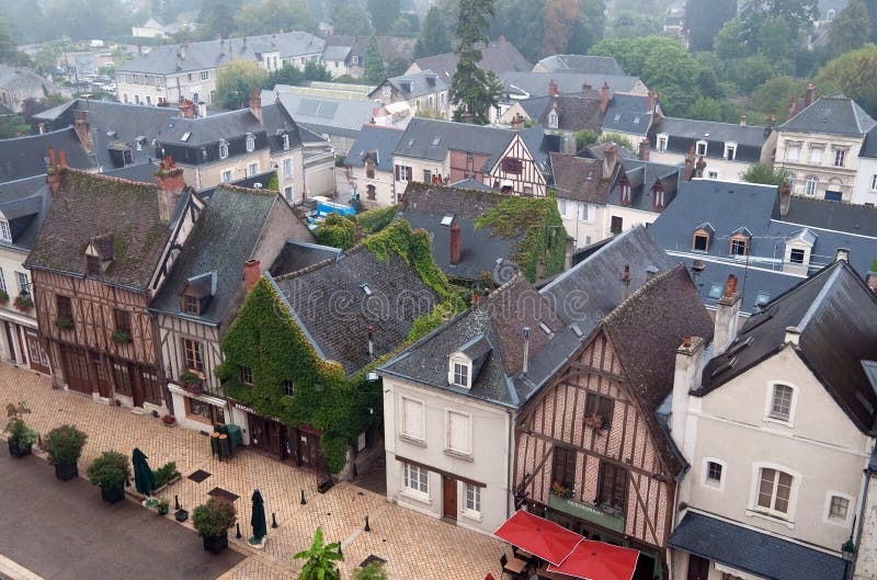 Rooftops in Amboise stock photo. Image of european, amboise - 12941412